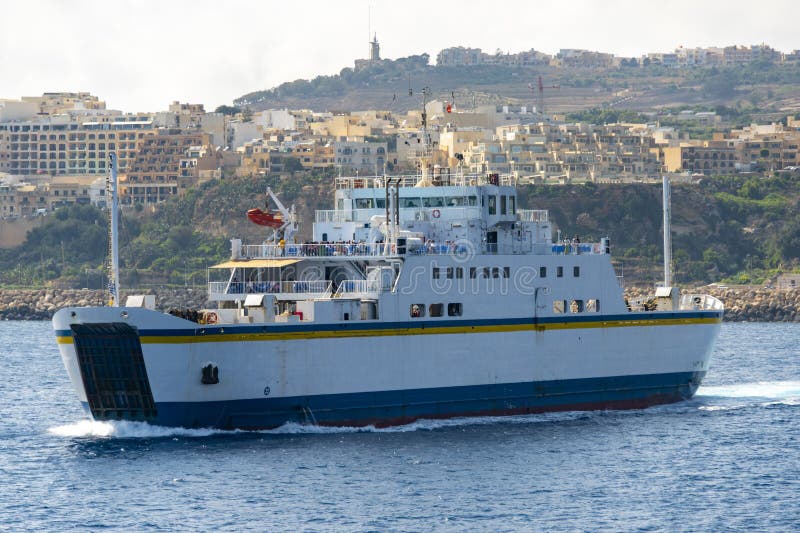 Ferry on on Gozo Island stock image. Image of ferry - 311143247