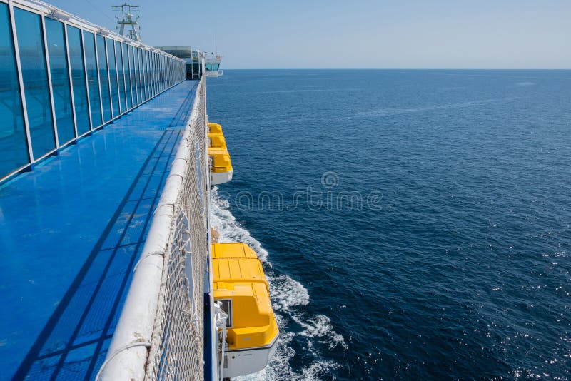 Ferry on the High Seas, Side View. Transport and Travel Concept Stock ...