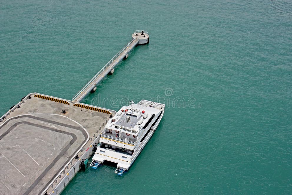Ferry at Jetty stock image. Image of helicopter, cruise - 6179861