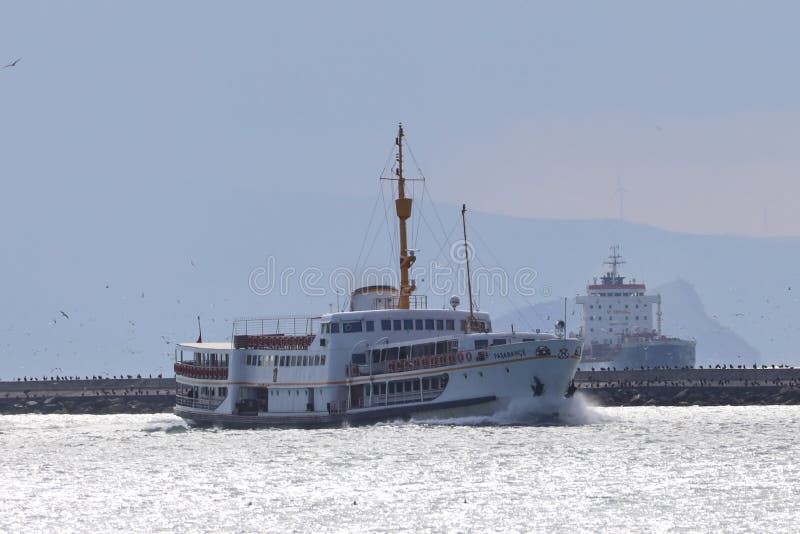 20-02-2023 Istanbul-Turkey: Ferry Journey on the Bosphorus Editorial ...
