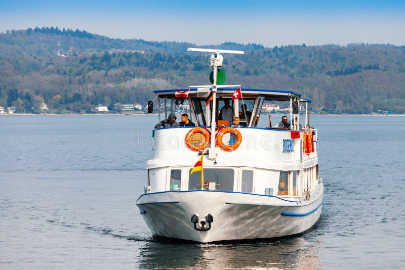 The Ferry on Lake Constance Editorial Stock Image - Image of background ...