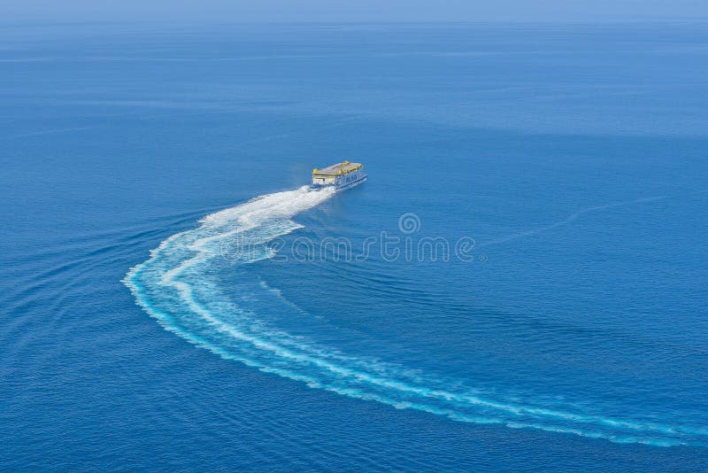 Ferry Leaving the Agaete Port of Gran Canaria, Spain Editorial Stock ...