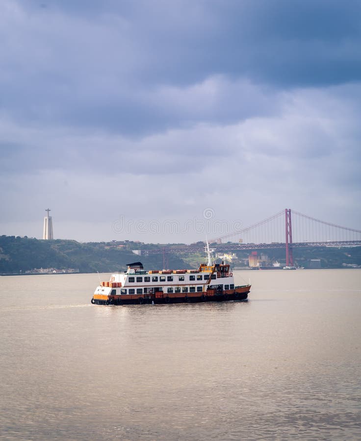 Ferry Lisbon Portugal editorial stock image. Image of tagus - 71971789