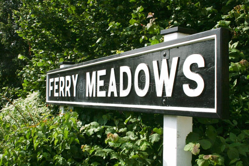 Ferry Meadows Sign stock image. Image of signpost, transportation - 4141043