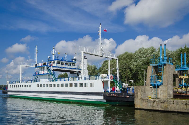City ferry stock image. Image of poland, boats, railing - 100448621