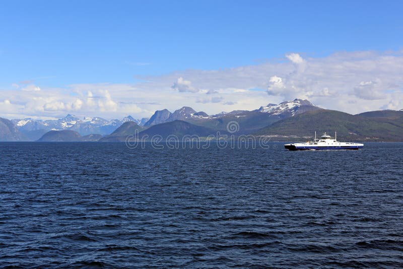 Ferry in Norway stock photo. Image of rocks, cliff, journey - 25985528