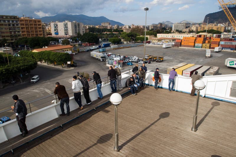 On Ferry in Palermo, Italy editorial photography. Image of passenger ...