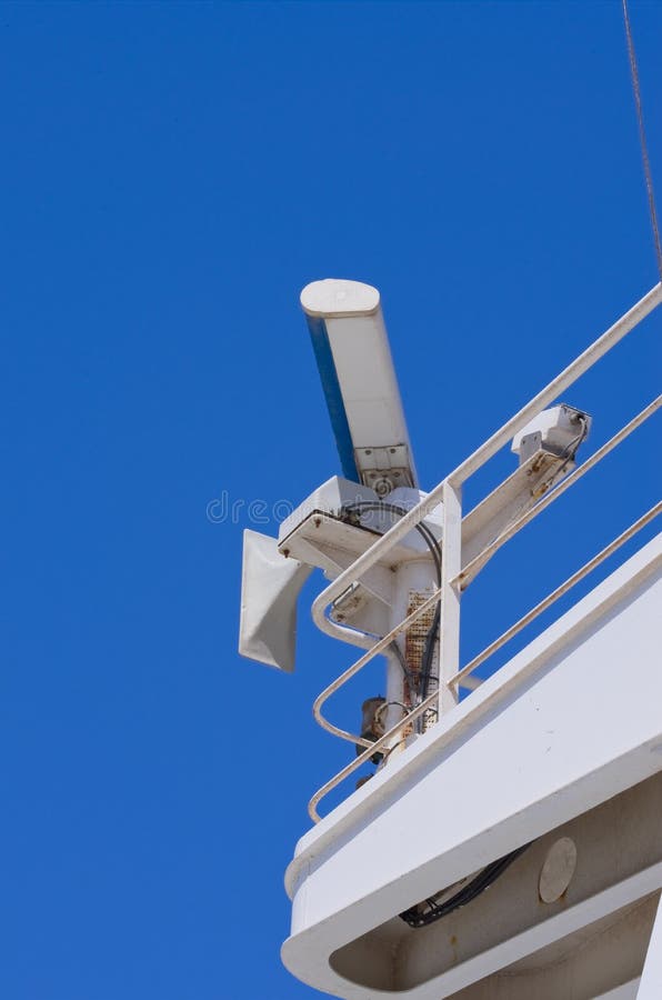 Ferry radar stock image. Image of mast, maritime, radio - 47350805