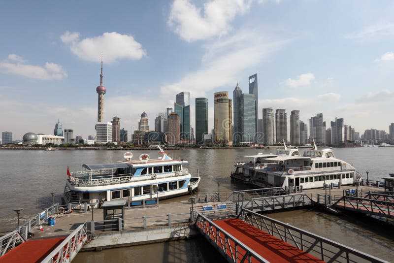 Ferry in Shanghai, China editorial stock photo. Image of boat - 18129083