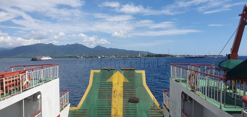 Ferry ship Ramp door stock photo. Image of ship, coast - 267138716