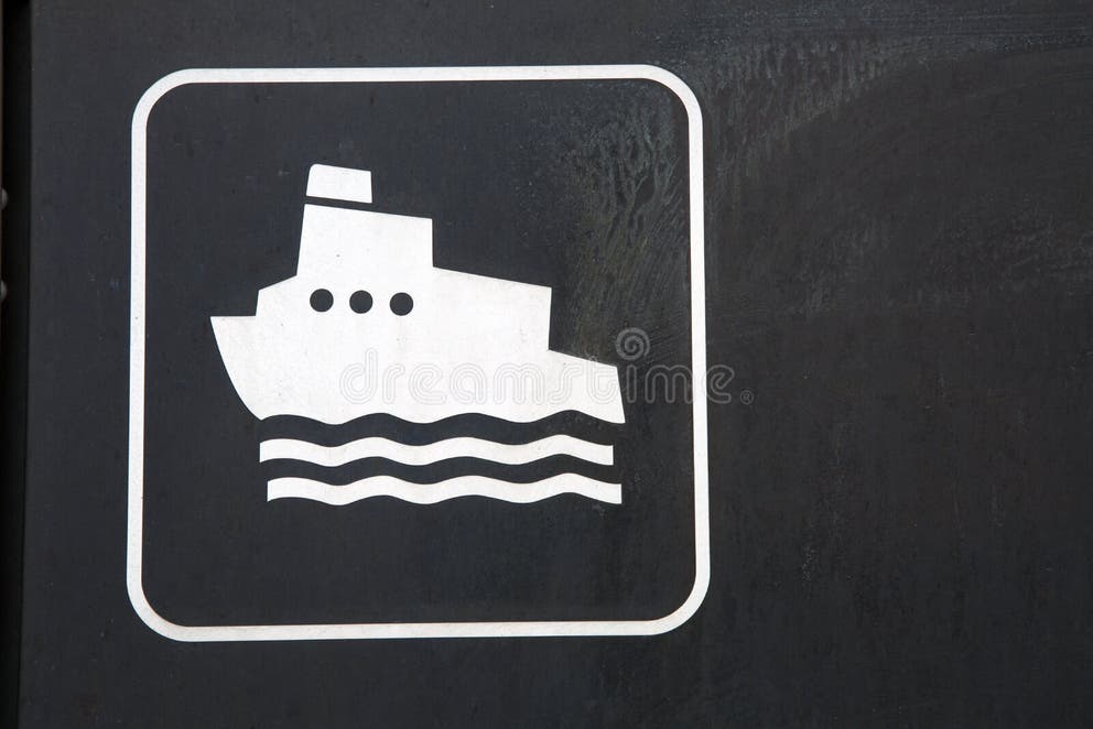 Ferry Ship Symbol stock image. Image of transport, wave - 96553767