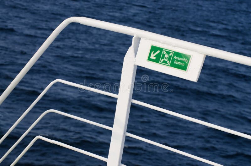 Ferry Sign for Passengers `Assembly Station` Stock Image - Image of ...