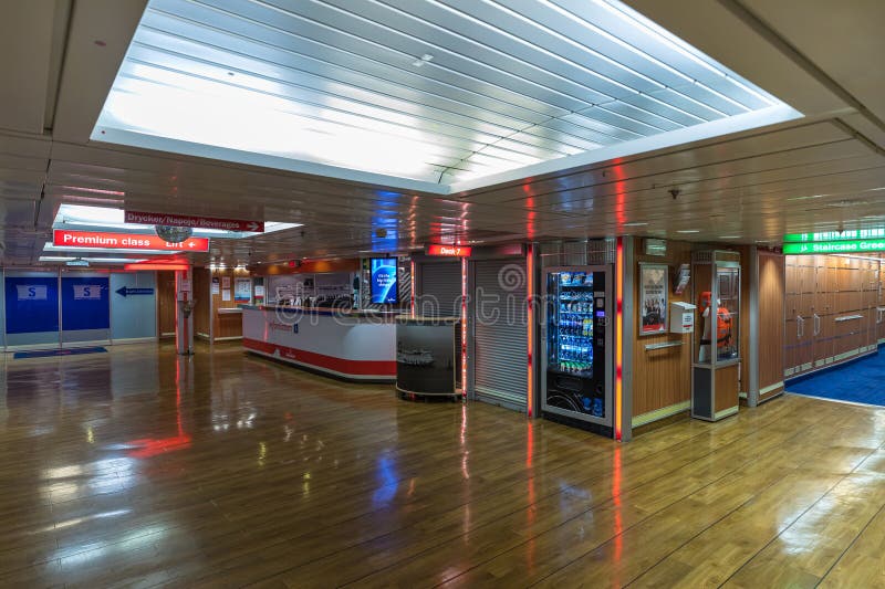 A Ferry Stena Line Interior.Main Information Deck. Baltic Sea, Poland ...