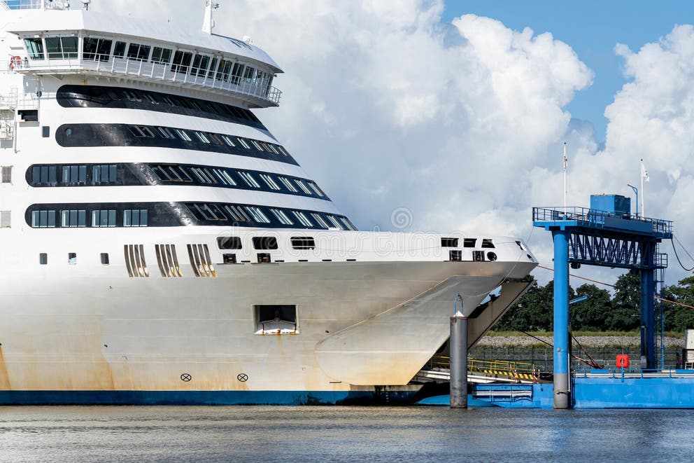 Ferry at terminal stock image. Image of seagoing, ship - 291874911
