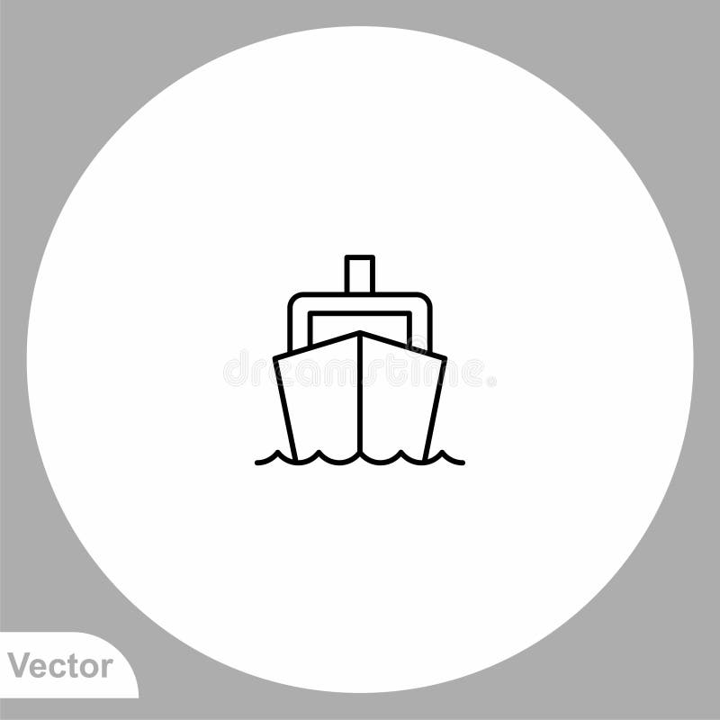 Ferry Vector Icon Sign Symbol Stock Vector - Illustration of airplane ...