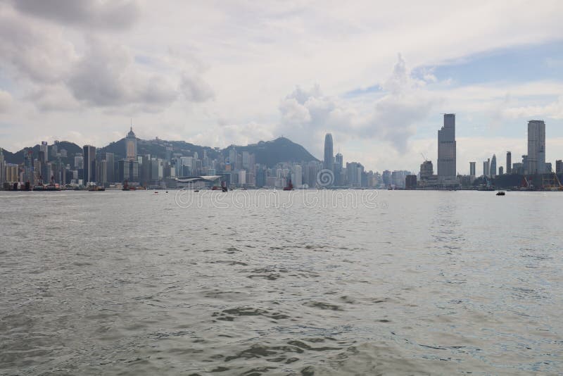 Ferry View of Victoria Harbor Kowloon and Hk Editorial Photography ...