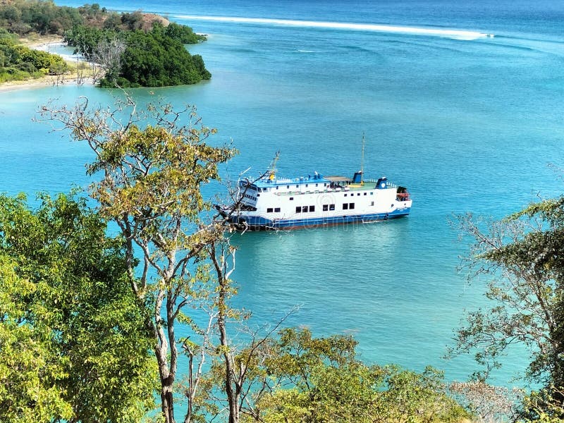 The Ferry Will Dock at the Port of Teluk Gurita, NTT Stock Photo ...