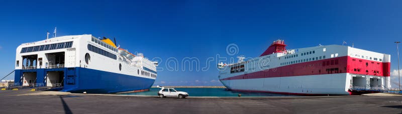 Ferryboats ready to load stock image. Image of ferryboat - 34012243