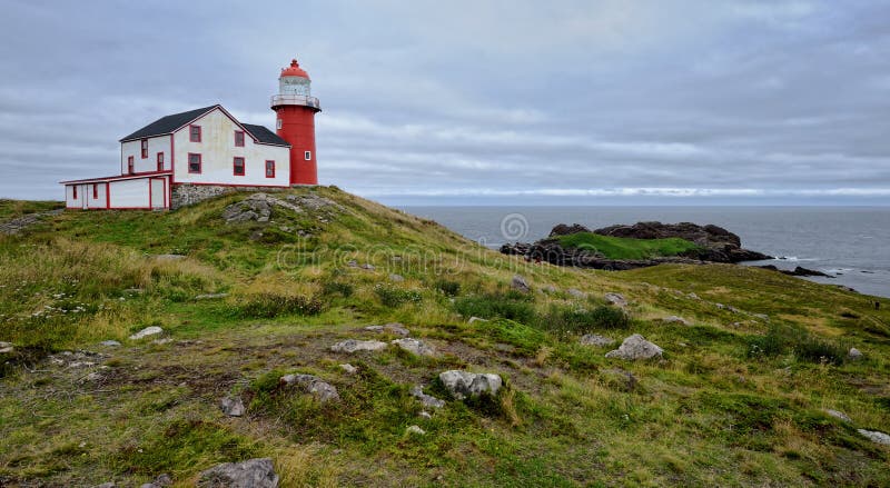 Ferryland lighthouse stock image. Image of shore, panoramic - 16095745