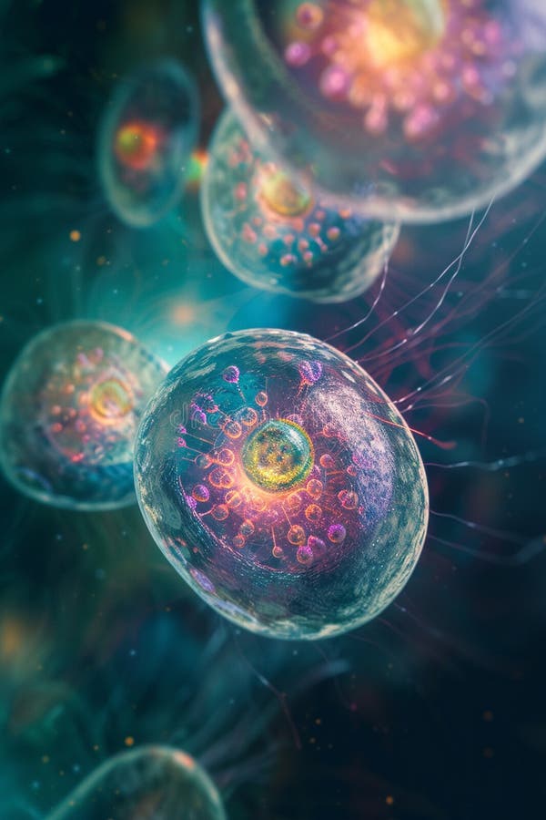 Fertilised Cell Development. Stages from Fertilization Stock Image ...