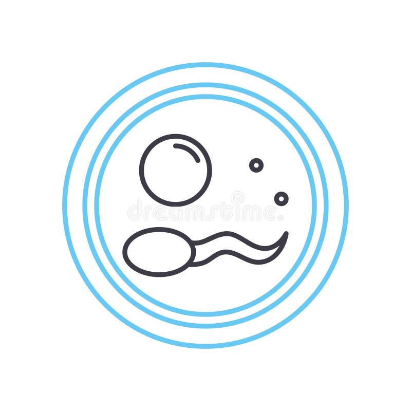 Fertilization Line Icon, Outline Symbol, Vector Illustration, Concept ...