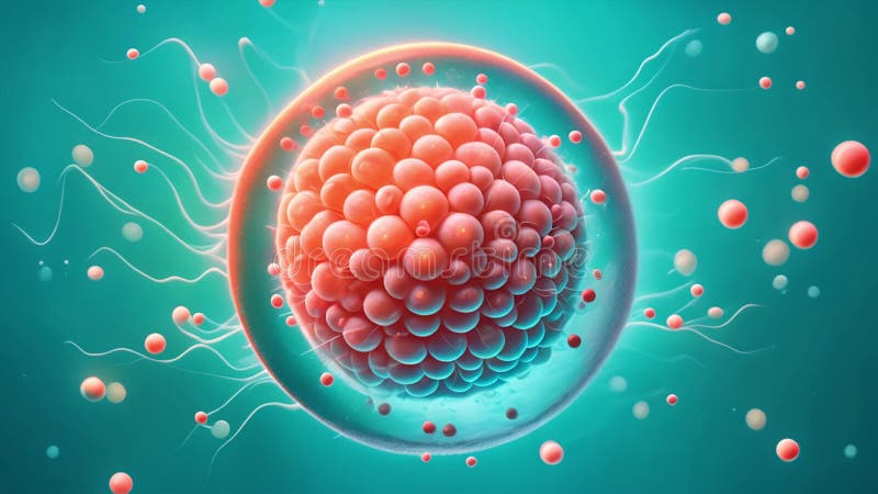 Fertilized Egg, Morula Stage. Human Embryonic Development Stock Video ...