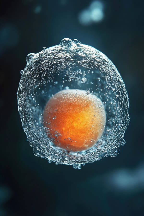 Fertilized Oocyte Captured Under a Microscope with High Detail and ...