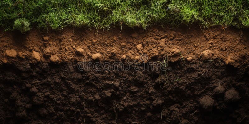 Fertilized Soil Under Ground Close Up Shot. Textured Background Stock ...