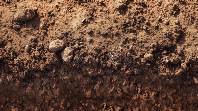 Fertilized Soil Under Ground Close Up Shot. Textured Background Stock ...
