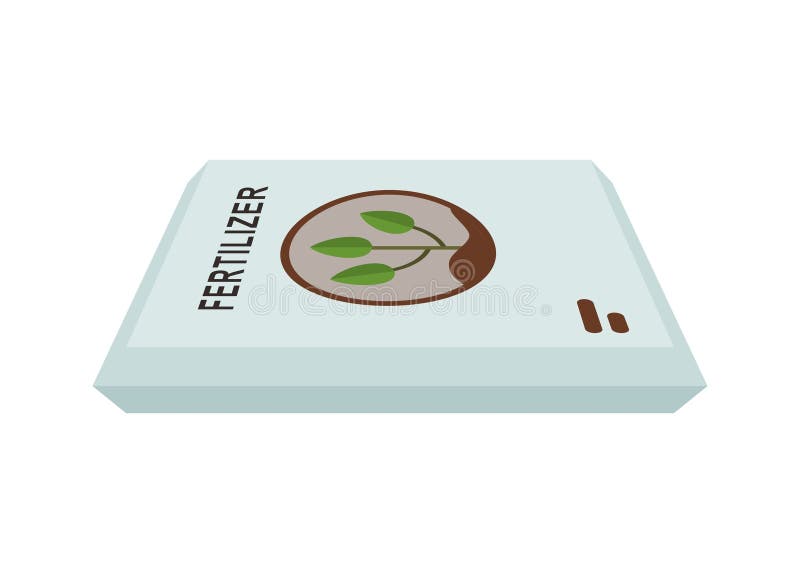 Fertilizer Bag. Simple Flat Illustration in Perspective View. Stock ...