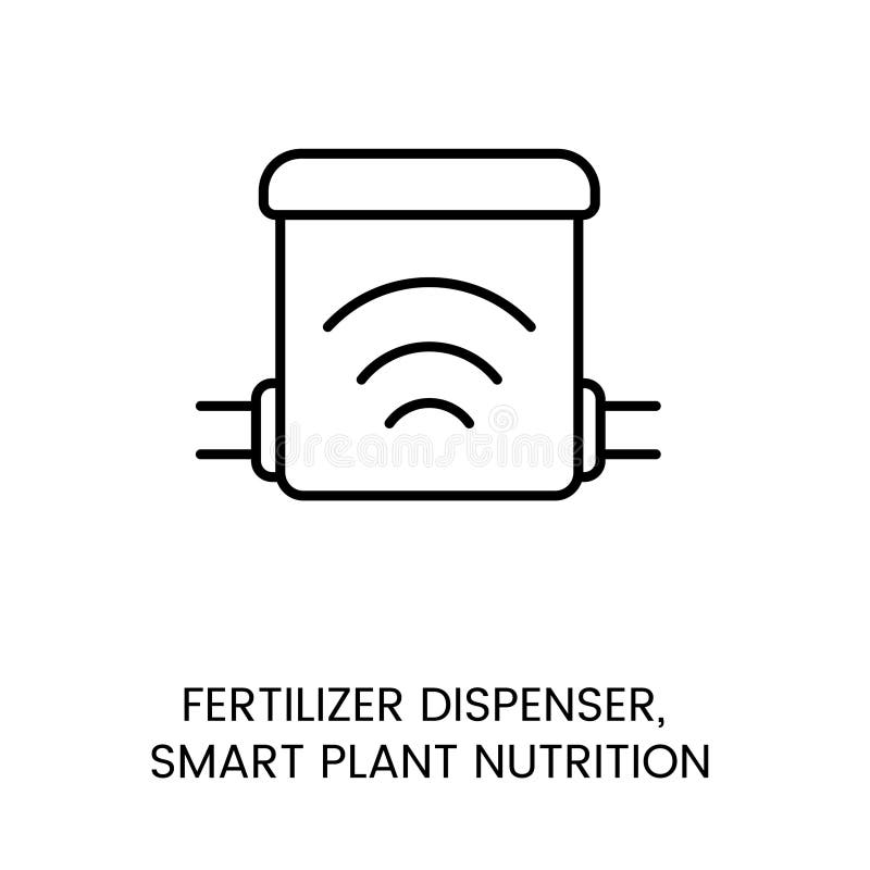 Fertilizer Dispenser Icon with Editable Stroke for Smart Plant Feeding ...