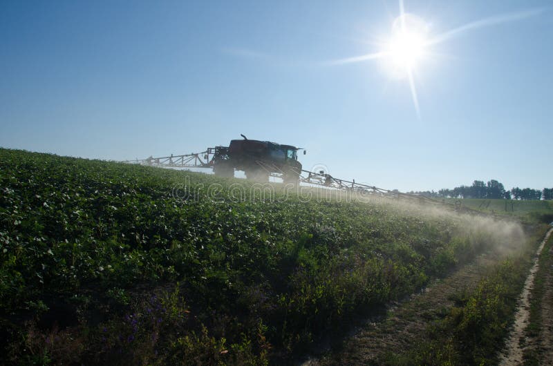 Fertilizer Machine on the Field Stock Image - Image of farm, harvester ...