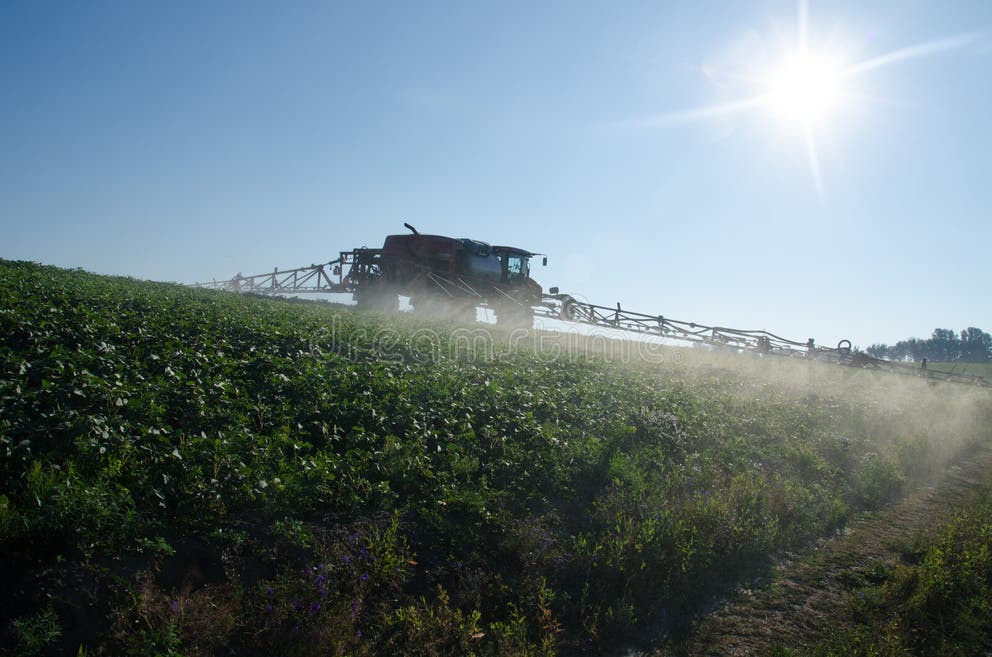 Fertilizer Machine on the Field Stock Photo - Image of industry, crop ...