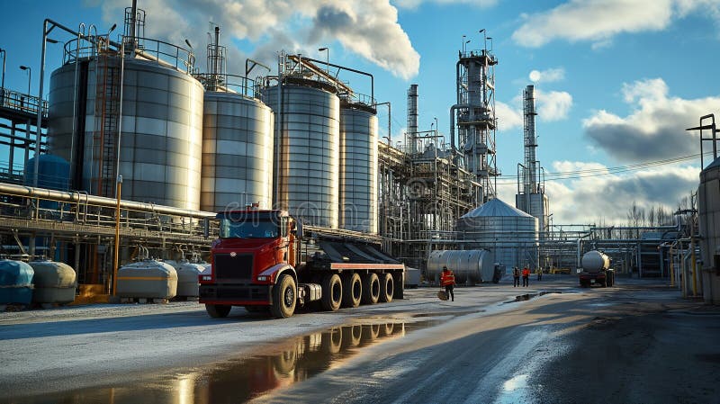 Fertilizer Production Facility with Chemical Reactors, Storage Tanks ...