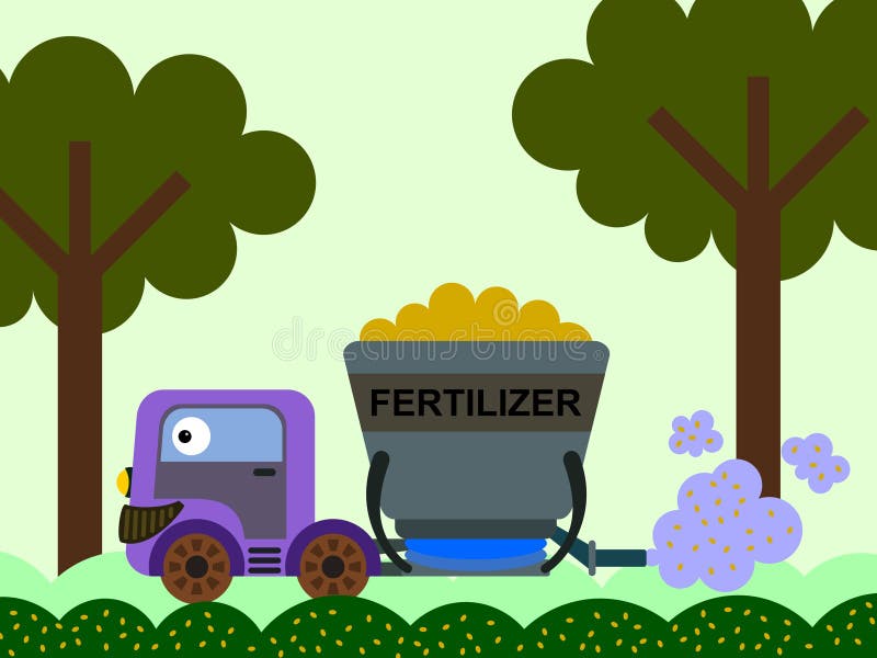 Fertilizer spreading stock illustration. Illustration of nature - 30761325
