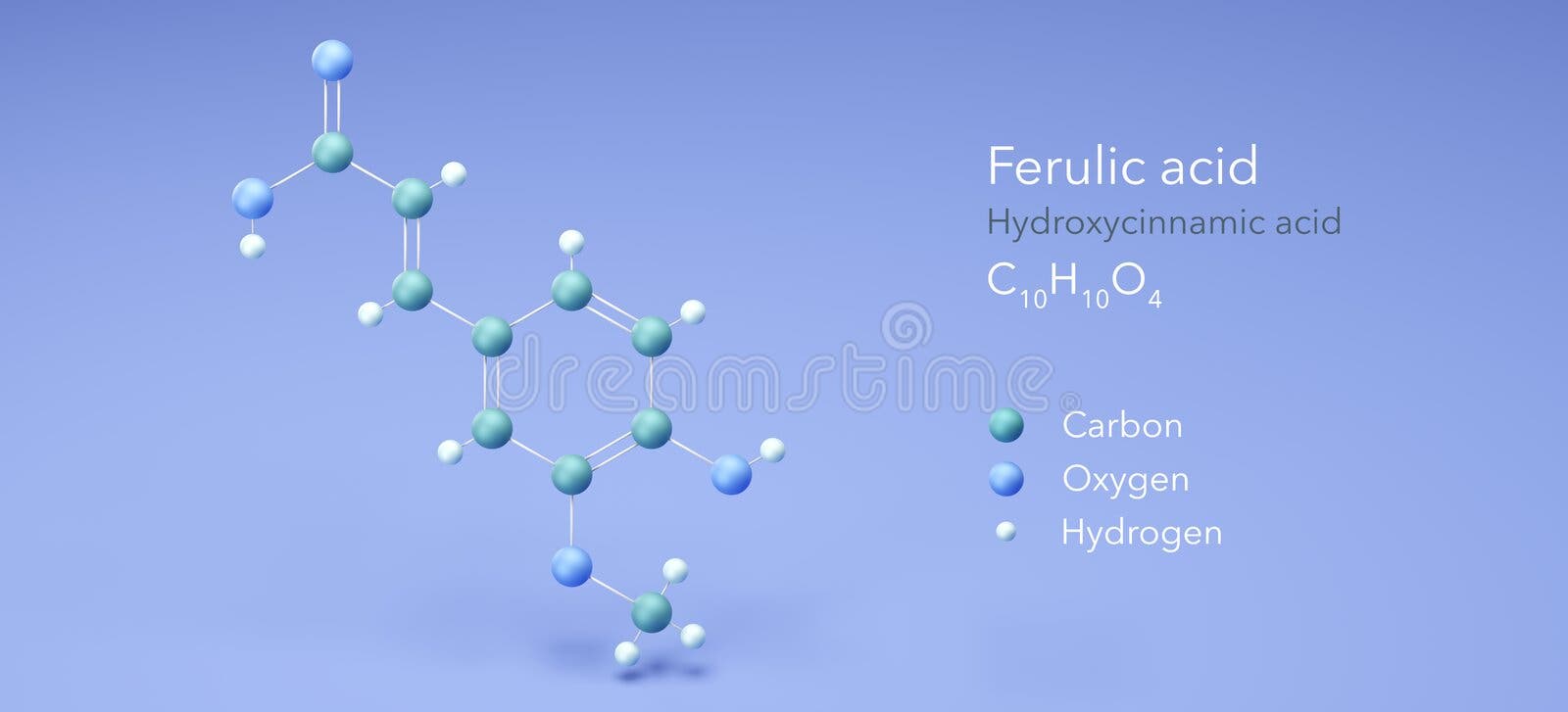Ferulic Acid Molecule Formula Hand Drawn Imitation Stock Vector ...