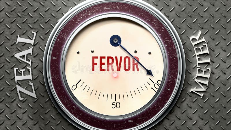Fervor Zeal Hitting Full Scale Showing Very High Level Stock Photos ...