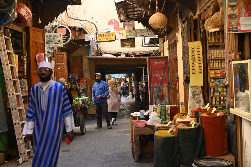 View of the Bazaar Inside Fes El Bali, Fes - Morocco Editorial ...