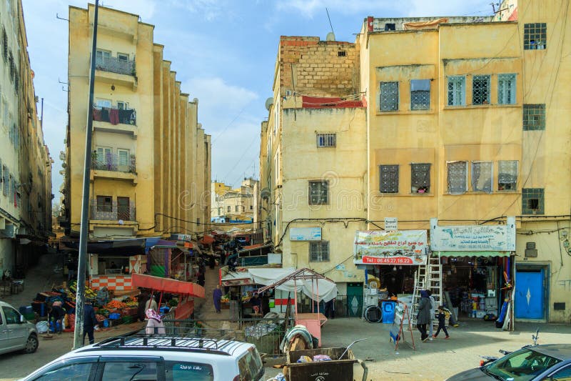 Fes. Morocco. City of Fes between New City and Old One. Editorial Image ...