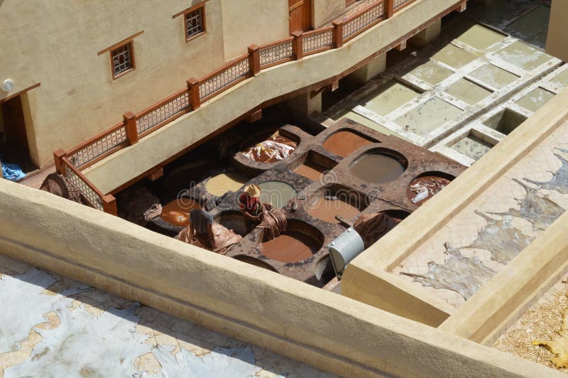 Fes Tannery editorial photography. Image of colors, street - 61699432