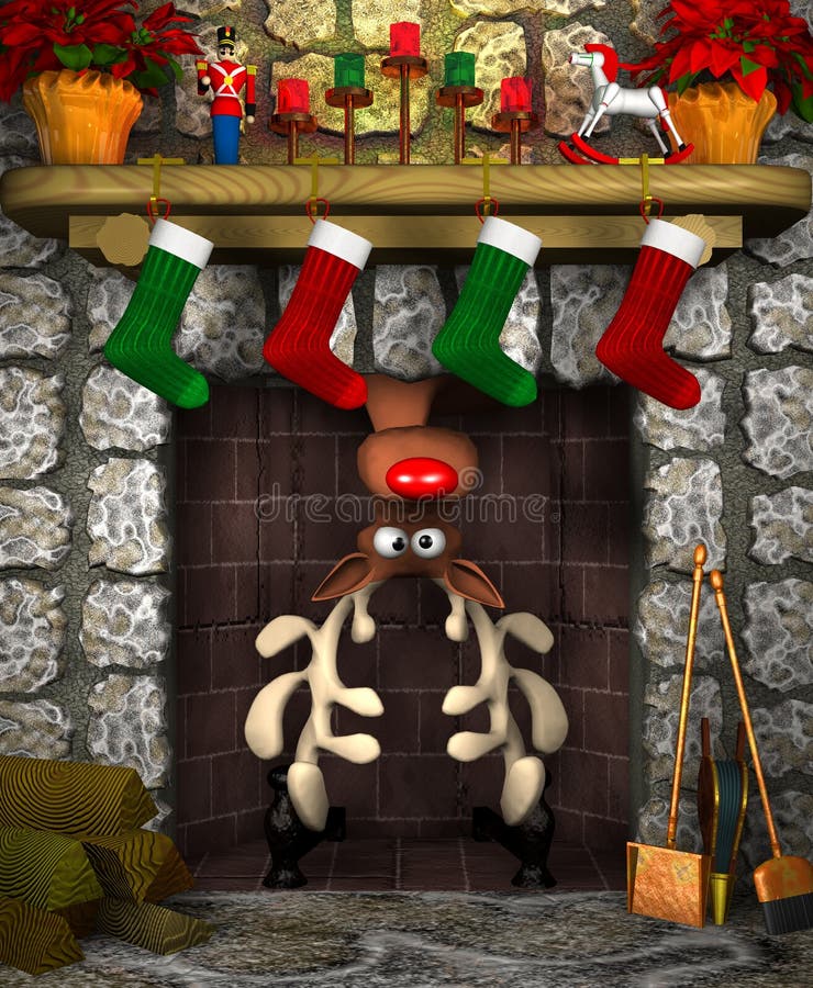 Festes Ren stock abbildung. Illustration von gehaftet - 33034759