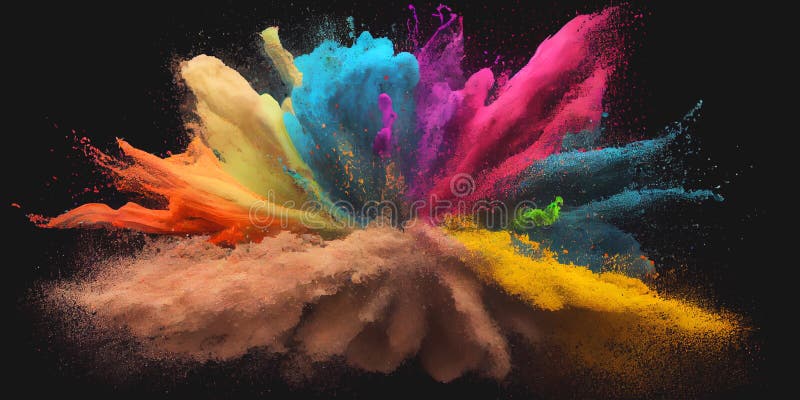 Festival of Color Colors Colorful Stock Illustration - Illustration of ...