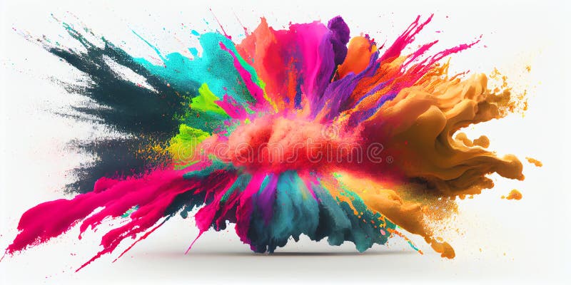 Festival of Color Colors Colorful Exploding Powder Paint Stock ...