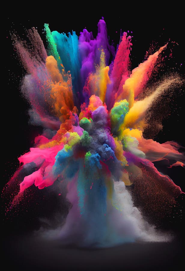 Festival of Color Colors Colorful Exploding Powder Paint Stock ...