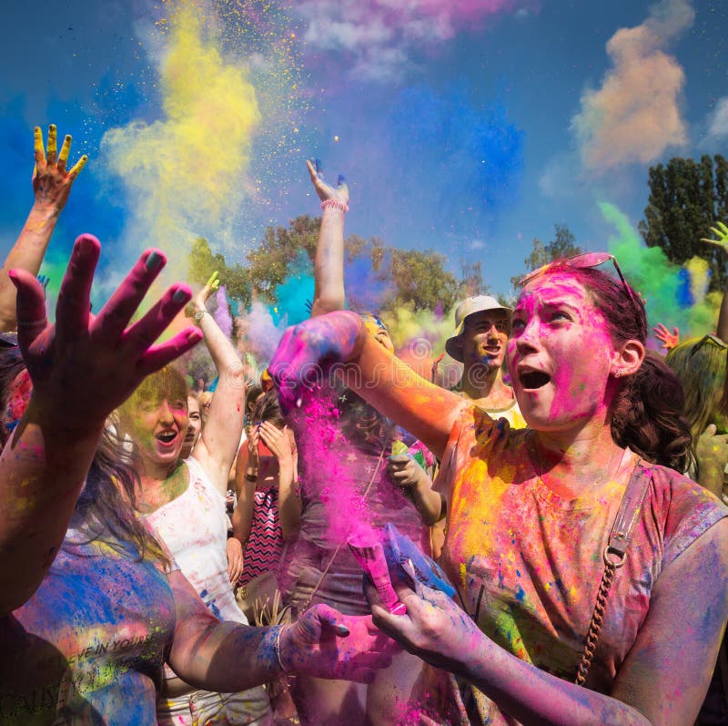 Festival De Los Colores ColorFest Foto de archivo editorial - Imagen de ...