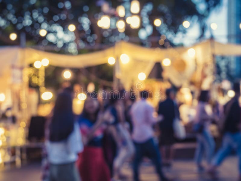 Festival Event Party with People Blurred Background Stock Photo - Image ...