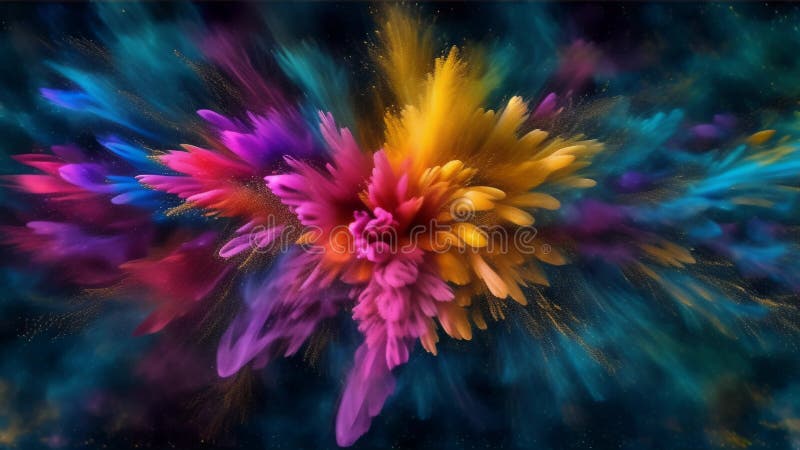 Festival of Exploding Colors Stock Video - Video of colorful, design ...
