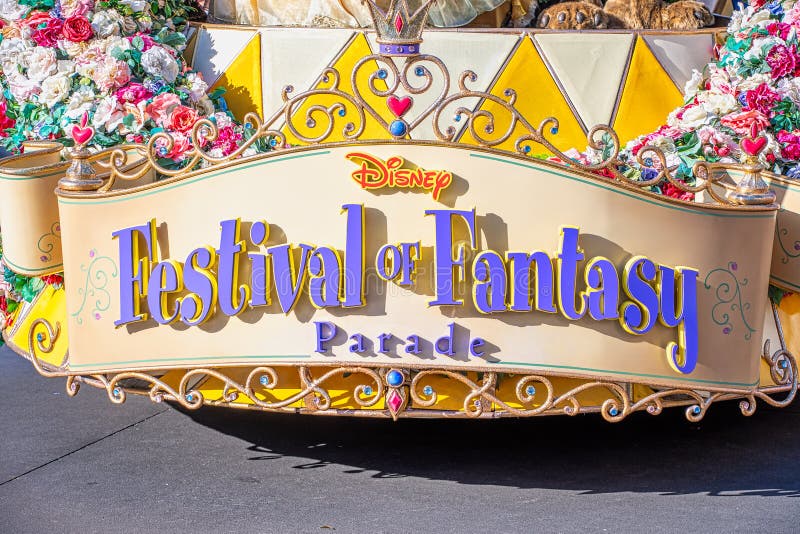 Festival of Fantasy Parade Sign Editorial Photo - Image of character ...