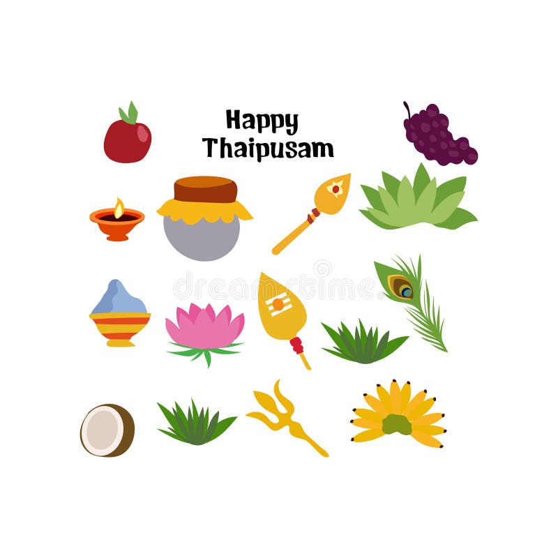 Festival Happy Thaipusam Free Vector Illustration Stock Vector ...