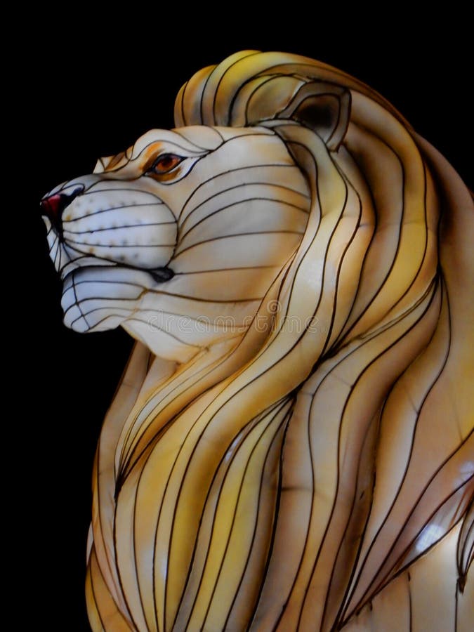 Festival of Light Lion Lantern Stock Image - Image of lantern ...